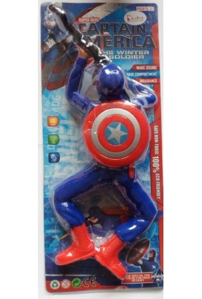 Oyuncak Kaptan Amerika Sürünen Asker Pilli Sesli 30 cm Captain America