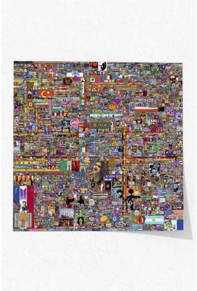 Fakülte Kitabevi Reddit R Place 2022 30X30 Çerçevesiz Poster