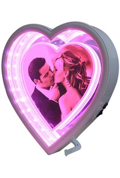Ezolan Ayna LED Li Çerçeve Kalp 2 Işıklı Fotoğraf Resim Çerçevesi Ezolan Ayna LED Li Çerçeve Kalp 2 Işıklı Fotoğraf Resim Çerçevesi