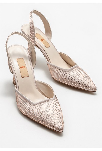 Elle Shoes Vizon Kadın Topuklu Ayakkabı