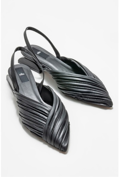 Elle Shoes Siyah Kadın Babet