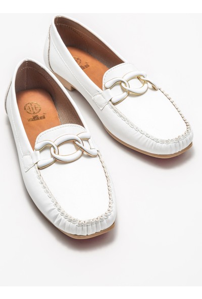 Elle Shoes Beyaz Kadın Loafer Elle Shoes Beyaz Kadın Loafer