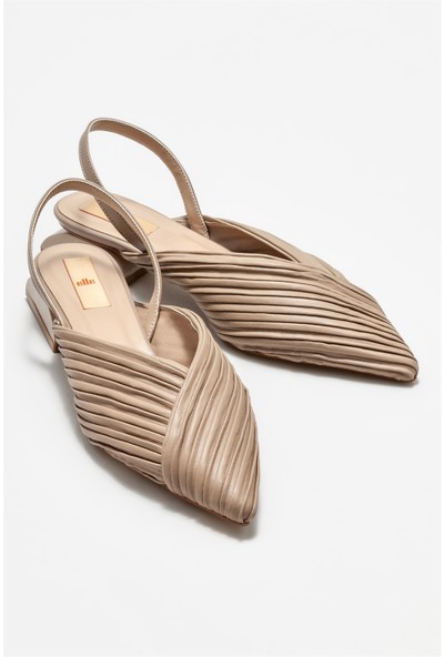 Elle Shoes Vizon Kadın Babet