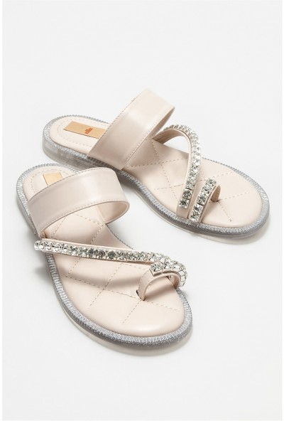 Elle Shoes Bej Kadın Parmak Arası Terlik