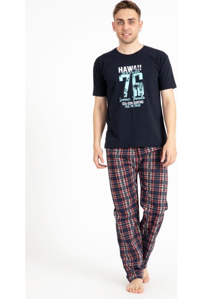 Tampap Erkek Baskılı Pijama Takımı Kısa Kollu Tampap 2170-K Tampap Erkek Baskılı Pijama Takımı Kısa Kollu Tampap 2170-K