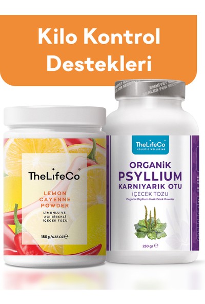 Thelifeco Limonlu Acı Biberli Içecek Tozu 180 G + Organik Psyllium Içecek Tozu 250 G Thelifeco Limonlu Acı Biberli Içecek Tozu 180 G + Organik Psyllium Içecek Tozu 250 G