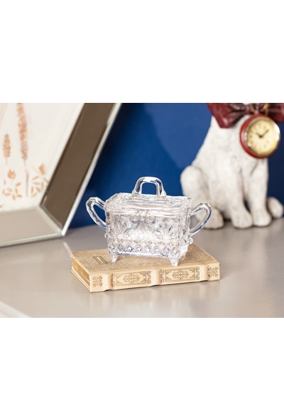 Madame Coco Gisella Kapaklı Cam Şekerlik