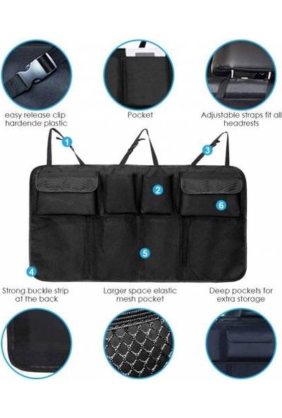 Ankaflex Oto Araç Içi Bagaj Düzenleyici 8 Cepli Model Organizer