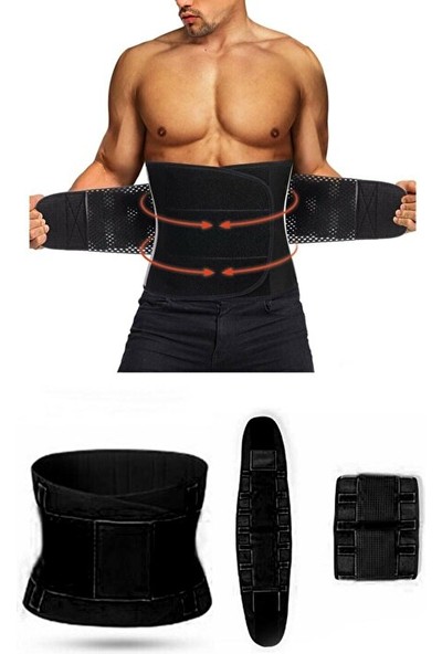 Lisinya Hot Belt Termal Sauna Kemer Unisex Terletme Korsesi Siyah) Lisinya Hot Belt Termal Sauna Kemer Unisex Terletme Korsesi Siyah)