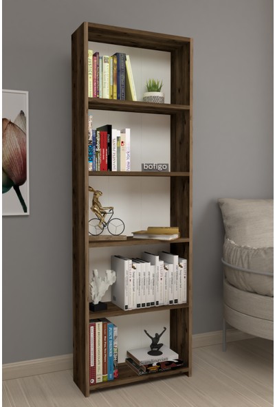Bofigo Dekoratif 5 Raflı Kitaplık Modern Kitaplık Lidya