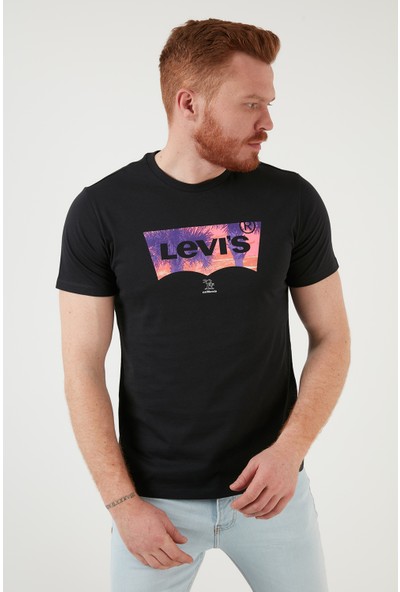 Levi's Baskılı Regular Fit Bisiklet Yaka % 100 Pamuk T Shirt Erkek T Shirt A2823