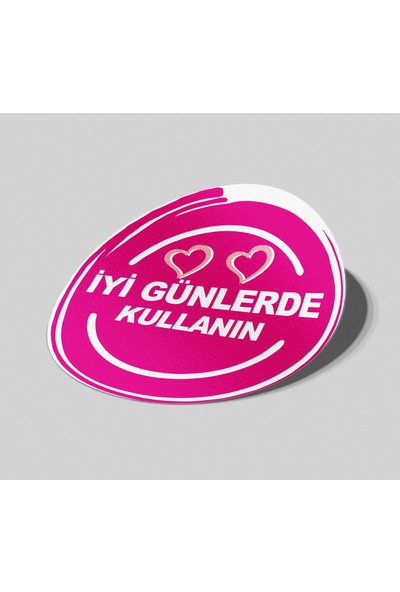 Matbaagraf Iyi Günlerde Kullanın Pembe 4X4CM 200 Adet Sticker - Etiket