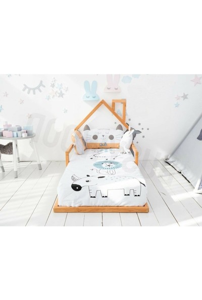Wooden Women World Doğal Ahşap Çocuk Yatağı Çocuk Karyolası