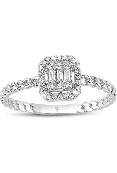 Pırlanta Merkezi Altın Baget Yüzük