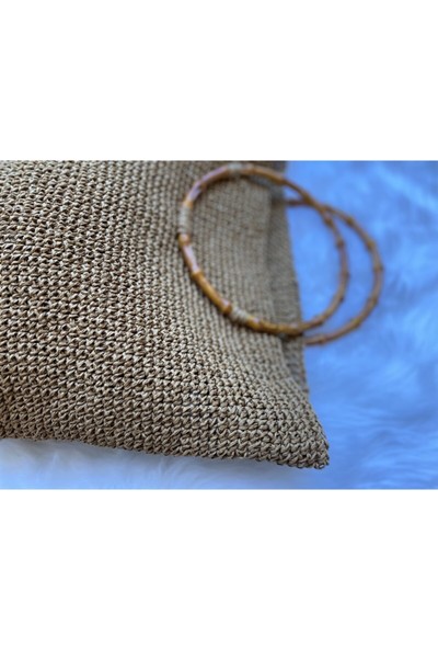 Handmade By Ozens Kızıl Kahve Hasır Çanta Yazlık Çanta Handmade By Ozens Kızıl Kahve Hasır Çanta Yazlık Çanta