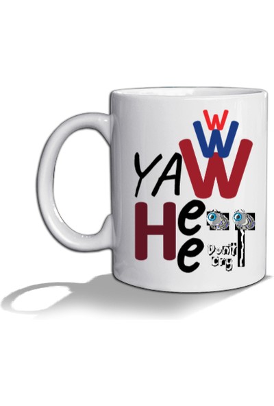 Tisho Yawww He He Beyaz Kupa Bardak