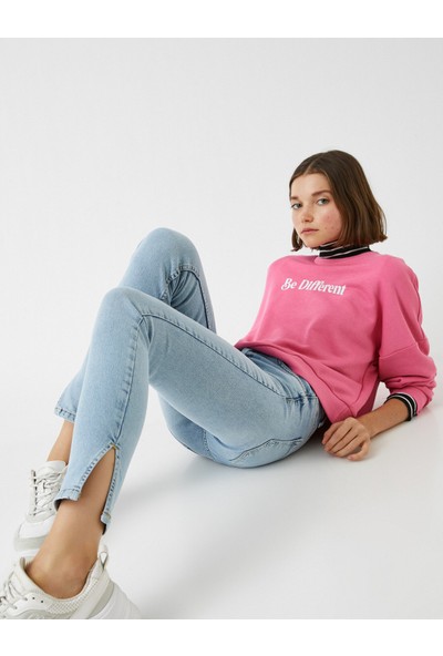 Koton Yüksek Bel Carmen Jean Pantolon Pamuklu