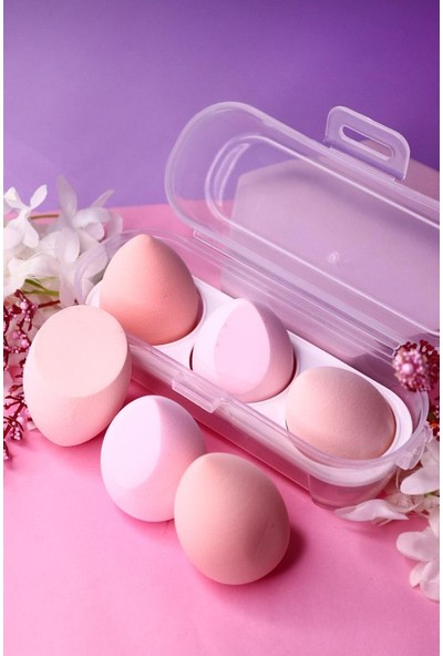 3'lü Standlı Makyaj Süngeri Seti