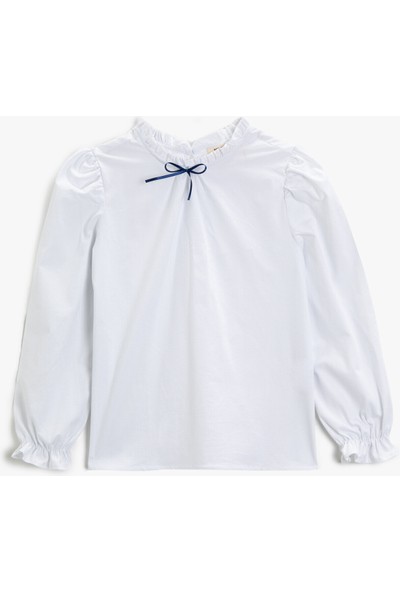 Koton Kolları Büzgülü Gömlek Pamuklu