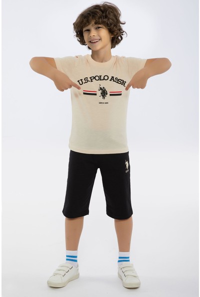 U.S. Polo Camel Erkek Çocuk Kapri Takım