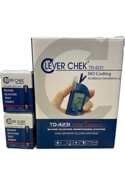 Clever Chek Seker Ölçme Sistemi + 50 Ölçe Testi Clever Chek Seker Ölçme Sistemi + 50 Ölçe Testi