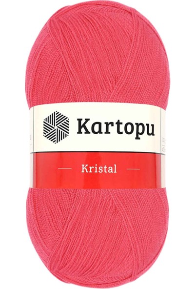 Kartopu Kristal Çift Katlı El Örgü Lif Ipi Nar Çiçeği K812