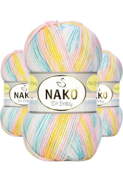3 Adet Mini Batik Bebe El Örgü Ipi Gökkuşağı 32428 3 Adet Mini Batik Bebe El Örgü Ipi Gökkuşağı 32428