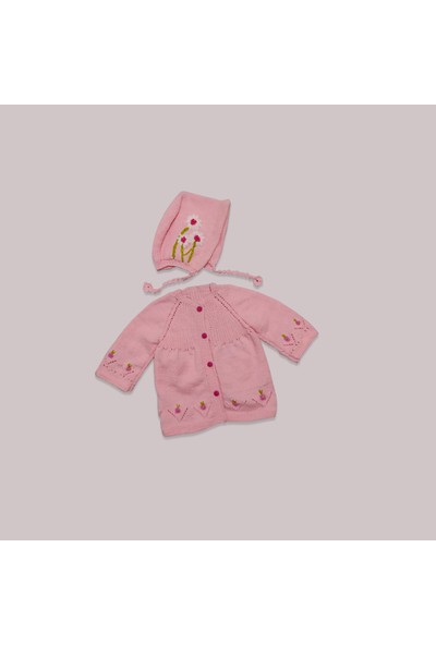 Berat Express El Örgüsü Yelek Pembe Beratexpress