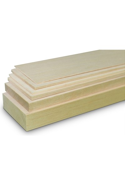 Gvn Art Balsa Levha 10X100CM 3mm 5'li Paket Gvn Art Balsa Levha 10X100CM 3mm 5'li Paket