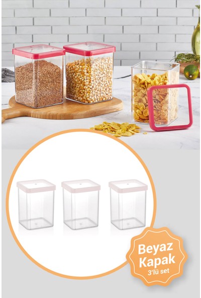 Luxmi Lard Luxmilard Easy Kapaklı Saklama Kabı Seti – 3 Adet 1 Lt. Luxmi Lard Luxmilard Easy Kapaklı Saklama Kabı Seti – 3 Adet 1 Lt.