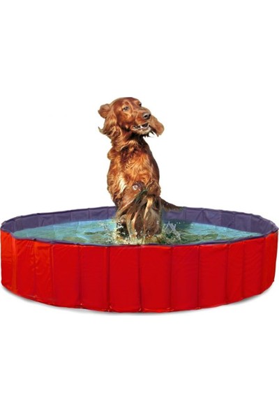 Karlie Köpek Havuzu 80CM Çap Mavi Kırmızı