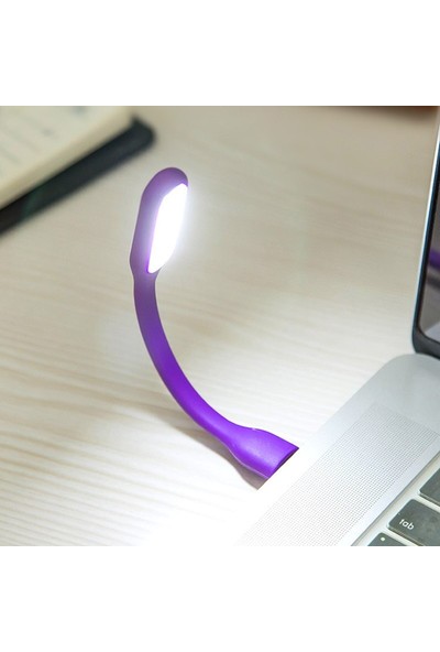 Qusto USB LED Işık Esnek Okuma Lamba - Mor Qusto USB LED Işık Esnek Okuma Lamba - Mor