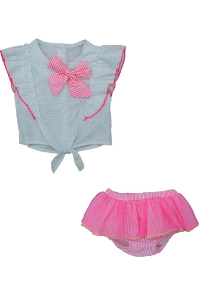 Cumino Kız Bebek Pembe Cady Tütü Etek Kilotlu Lüks Takım / %100 Pamuk / 3- 18 Ay Cumino Kız Bebek Pembe Cady Tütü Etek Kilotlu Lüks Takım / %100 Pamuk / 3- 18 Ay
