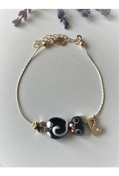 Atlas Altın Kaplama Kişiye Özel Murano Kedi Bileklik Atlas Altın Kaplama Kişiye Özel Murano Kedi Bileklik