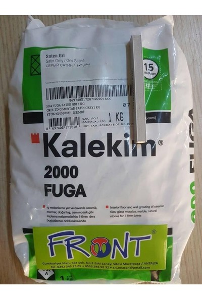 Kalekim 2002 Fuga Derz Dolgu 1 kg Gri Kalekim 2002 Fuga Derz Dolgu 1 kg Gri