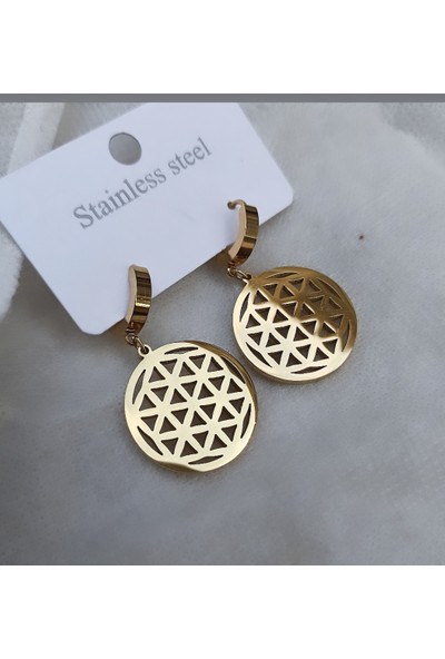 Hatcos Accessories Çelik Kararmaz Hayat Ağacı Küpe