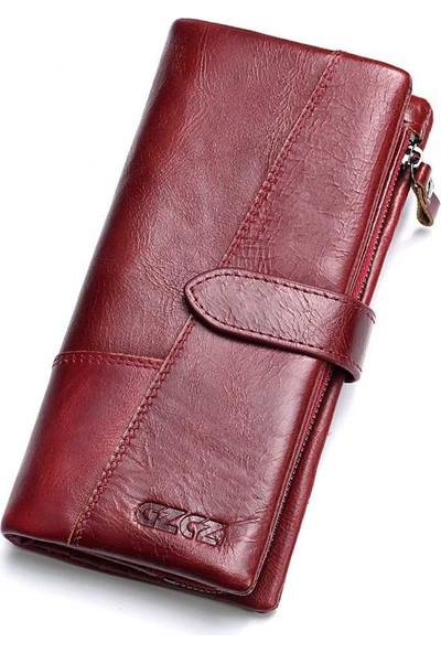 Gzcz Kadın Hakiki Deri Kartlık Uzun Cüzdan - Kırmızı (Yurt Dışından) Gzcz Kadın Hakiki Deri Kartlık Uzun Cüzdan - Kırmızı (Yurt Dışından)