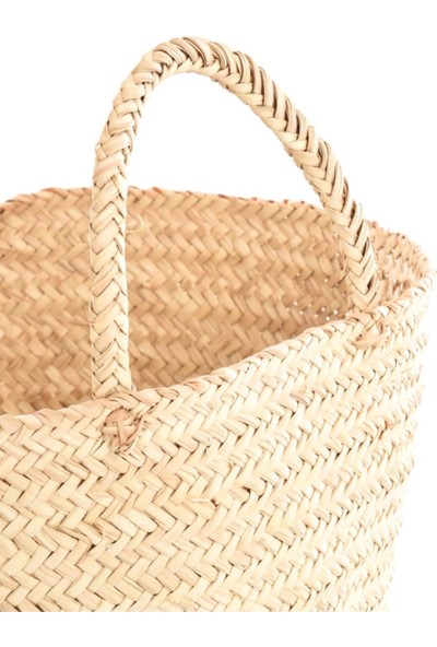 Savana El Yapımı Sanatları Palmiye Hasır Plaj Çanta ve Günlük Çanta Büyük Boy