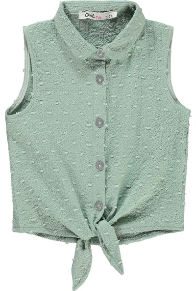 Civil Girls Kız Çocuk Gömlek 2-5 Yaş Yeşil