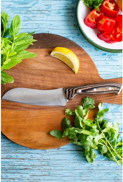 Refikadan Türkiyenin Şef Bıçağı Tek Tarafı Desenli - Kahverengi Refikadan Türkiyenin Şef Bıçağı Tek Tarafı Desenli - Kahverengi