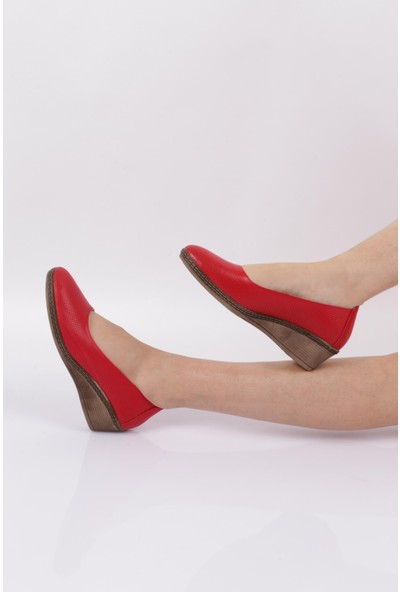 Dgn 1084 Kadın Lazerlı Dolgu Topuk Ayakkabı