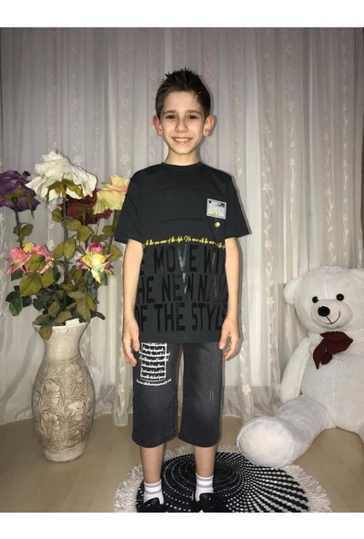 Ruhat Kids Erkek Çocuk Kot Şortlu Alt Üst Takım