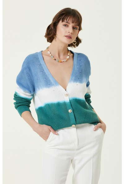 Network Basic Fit Mavi Beyaz Hırka Network Basic Fit Mavi Beyaz Hırka