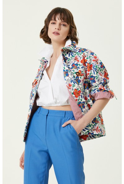 Network Regular Fit Beyaz Mont