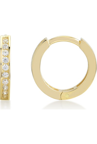 Hepimitu Halka Altın Taşlı Küpe KPA.102