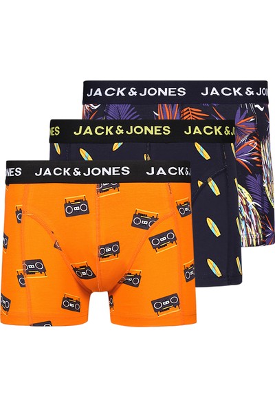 Jack & Jones 3'lü Desenli Boxer Paketi Jack & Jones 3'lü Desenli Boxer Paketi