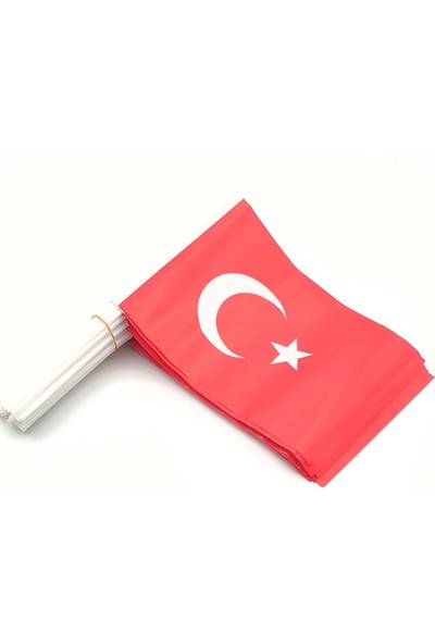Parti Furyası 100 Adet Çubuklu Kağıt Türk Bayrağı Çıtalı Sopalı Ayyıldız Baskılı Bayrak Parti Furyası 100 Adet Çubuklu Kağıt Türk Bayrağı Çıtalı Sopalı Ayyıldız Baskılı Bayrak