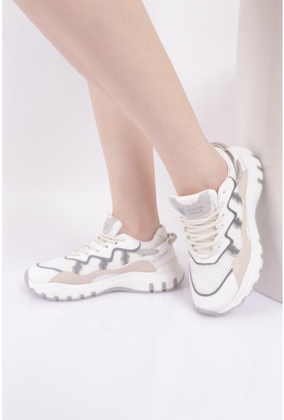 Dgn 69151-22Y Kadın Bagcıklı Kalın Taban Sneakers Ayakkabı