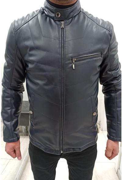 Dgn SD21015 Erkek Deri Piu Ceket