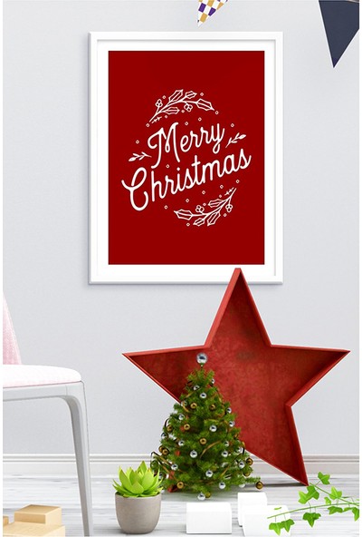 Özcanlar Çerçeve Çerçeveli Tablo Yılbaşı Ürünleri Dekorasyon Ev Dekoru Konsept Tekli Çerçeve ÖZC-346